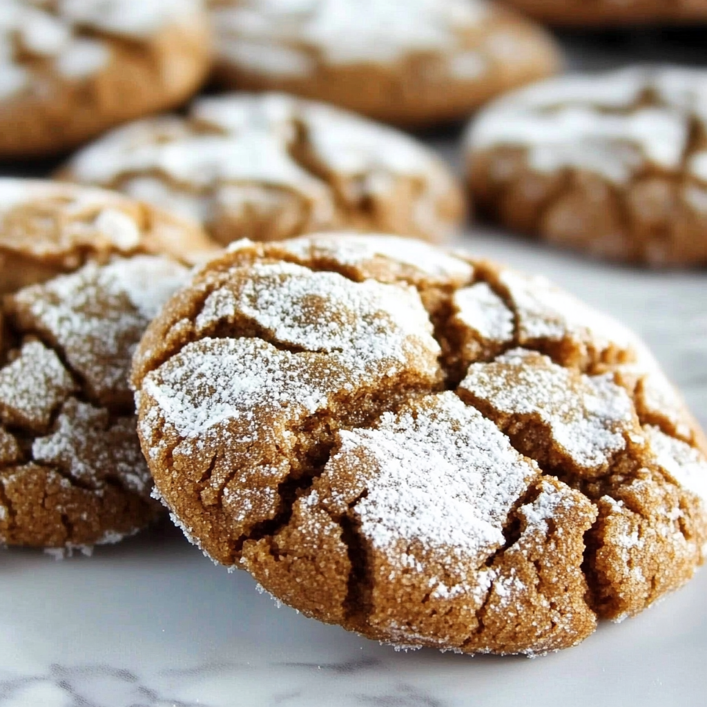 Gingerbread Crinkle Cookies Recipe