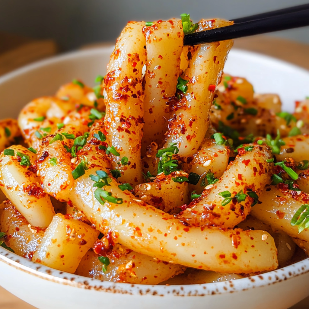 Spicy Potato Noodles Recipe