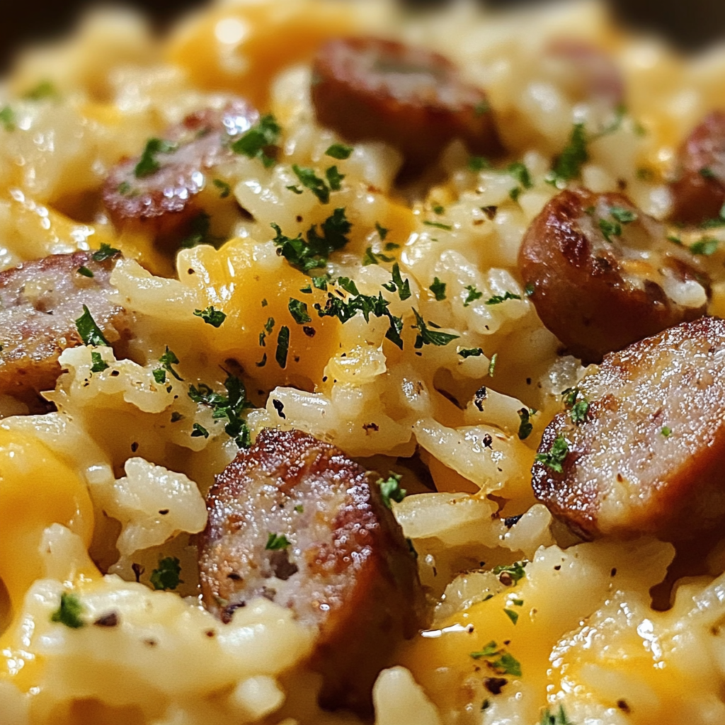 Cheesy Sausage and Rice Recipe