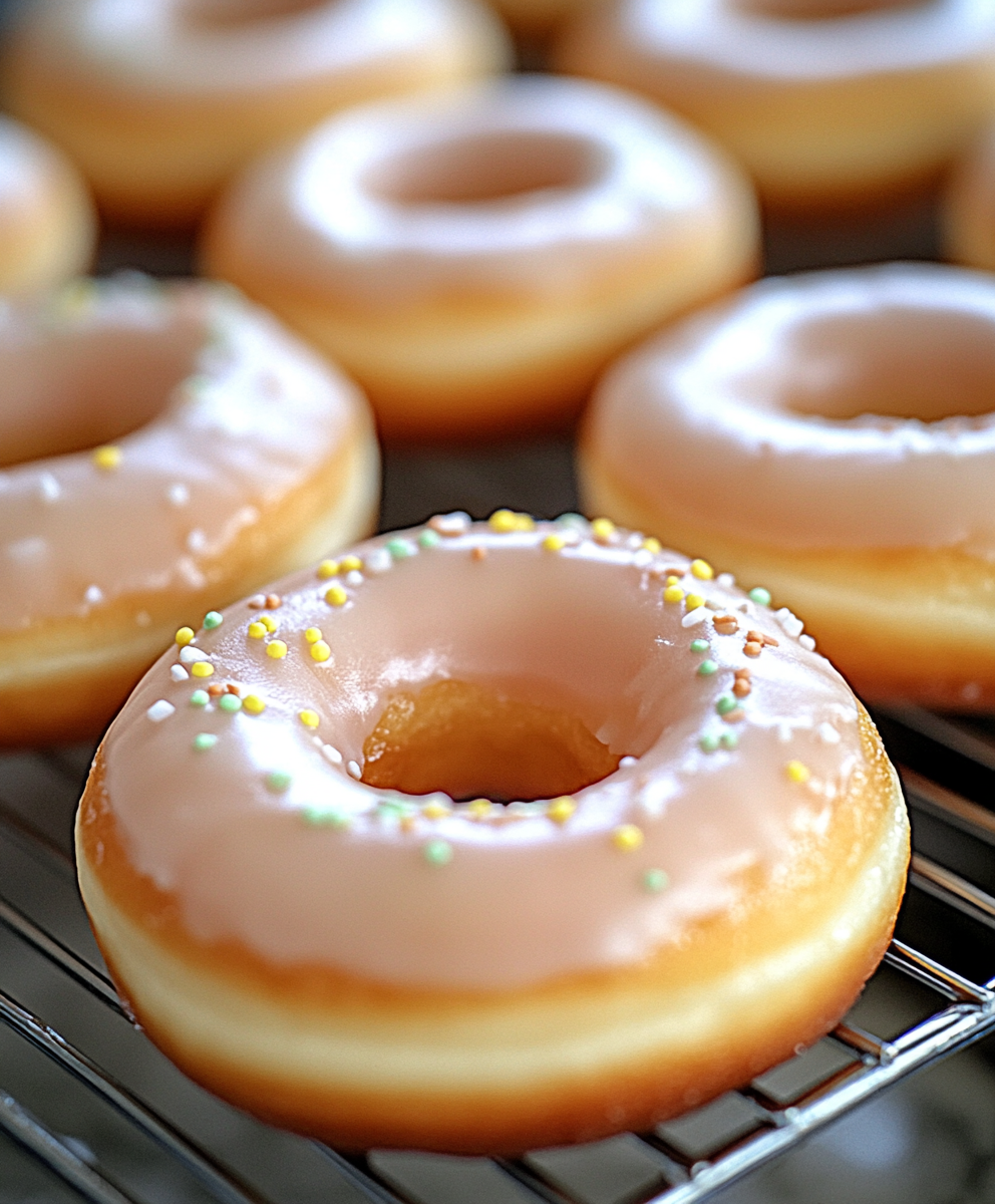 Light & Fluffy Baked Vanilla Donuts