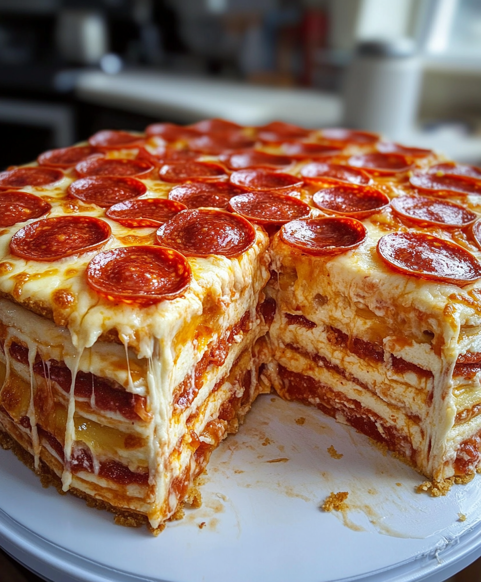 Pepperoni Pizza Layer Cake: A Fun & Cheesy Twist on a Classic Favorite