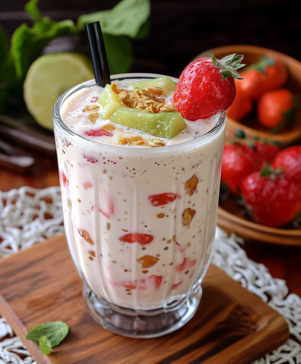 Buko Salad Drink (Filipino Coconut Juice Drink)