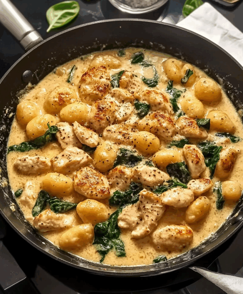 Creamy Garlic Chicken Gnocchi Skillet (30-Minute Dinner!)
